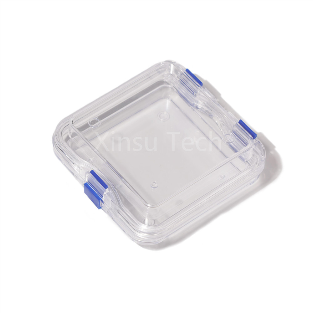 Plastic Lockable Dental Lab Crown Boxes With Clear Membranes