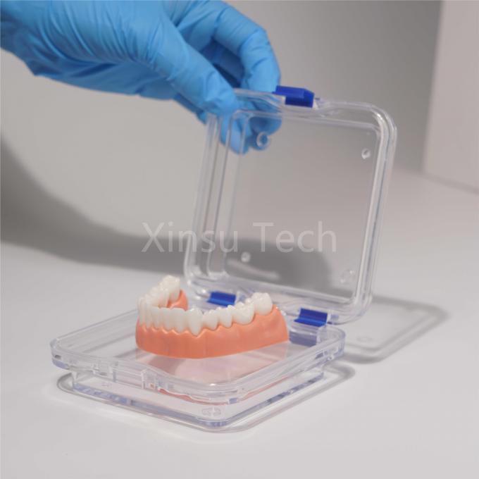 Plastic Lockable Dental Lab Crown Boxes With Clear Membranes